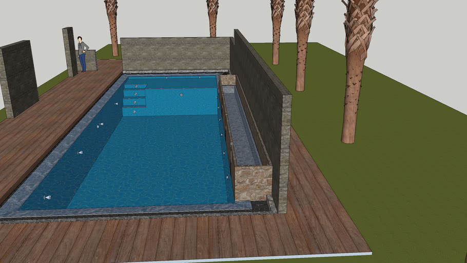 Swiming pool full overflow | 3D Warehouse
