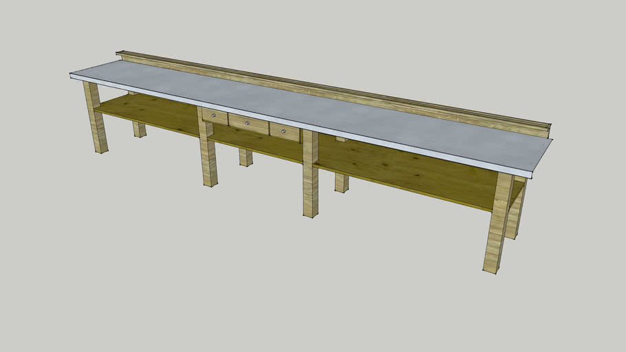Steel top Workbench | 3D Warehouse