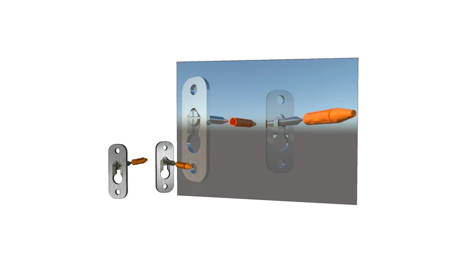 Metal Keyhole with screw and tocks | 3D Warehouse