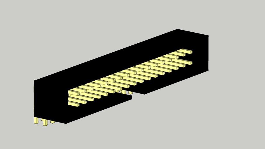 Pin conexion FDD (DISKETERA) 3.5 (completo) | 3D Warehouse