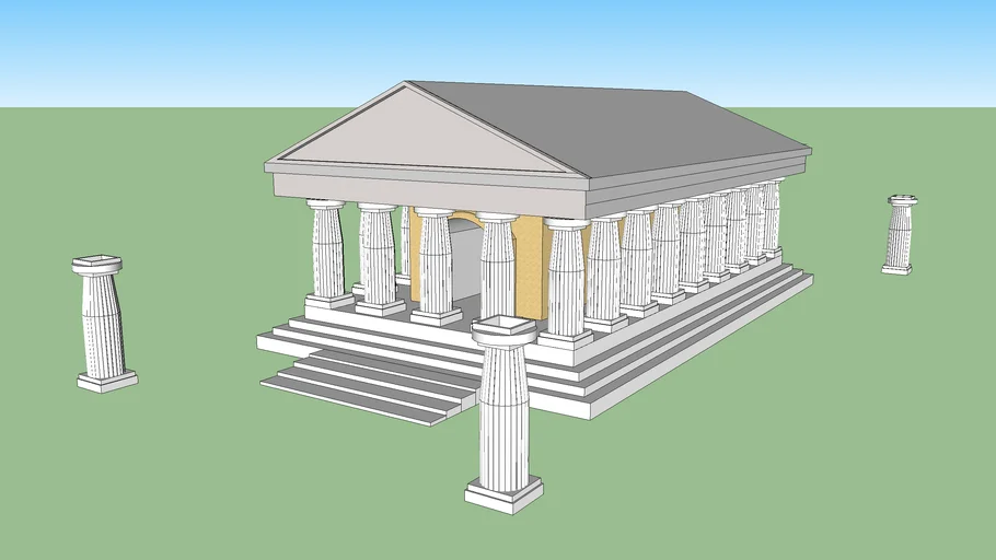 Templo De Hestia Ruinas Del Templo De Zeus Cerca De La Acrópolis En
