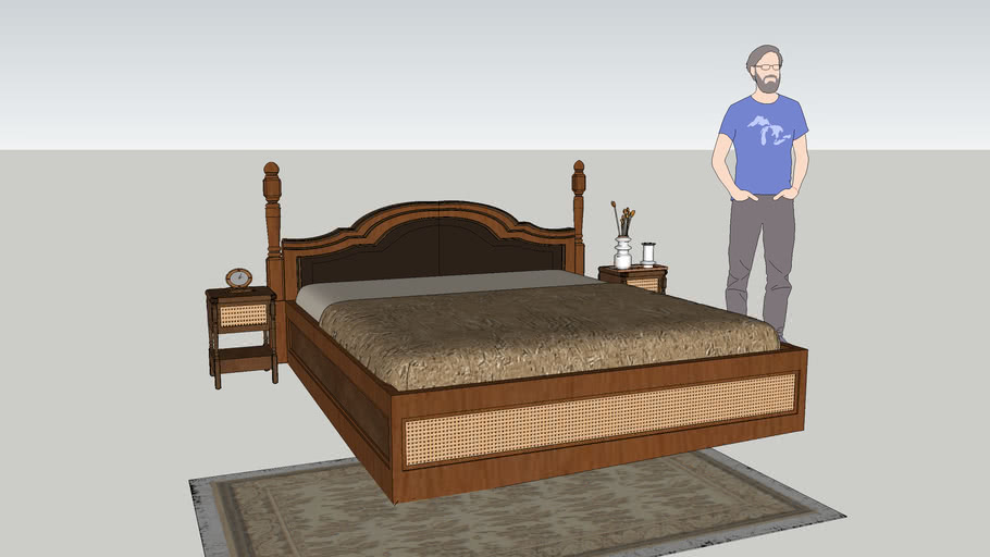 Bed & Side Table | 3D Warehouse