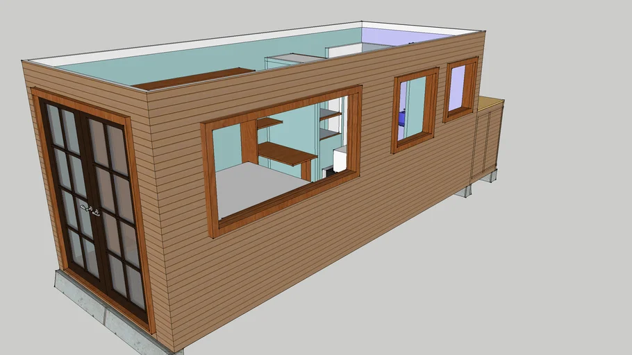 20' Shipping Container build-out plan EVA | 3D Warehouse