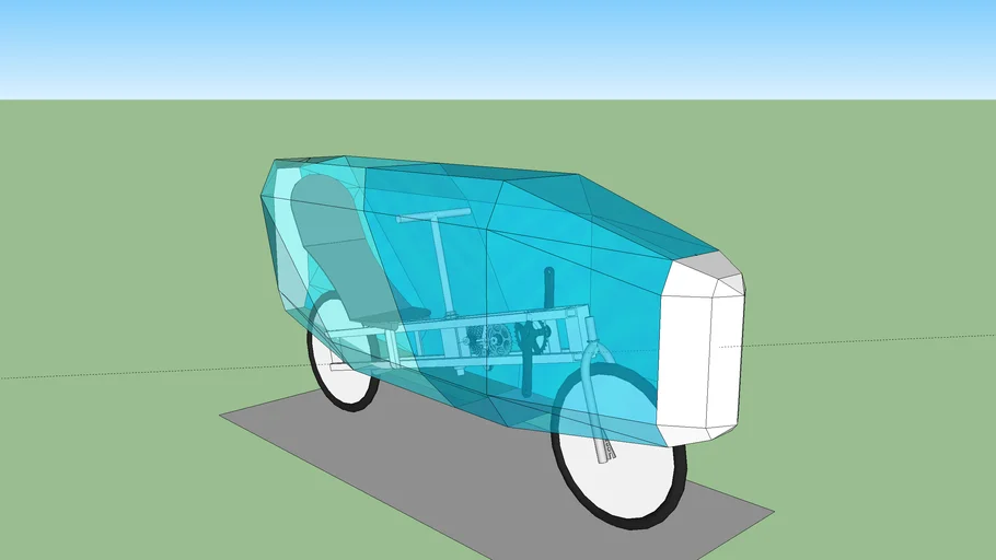 Channel and Coroplast Streamlined Bike | 3D Warehouse