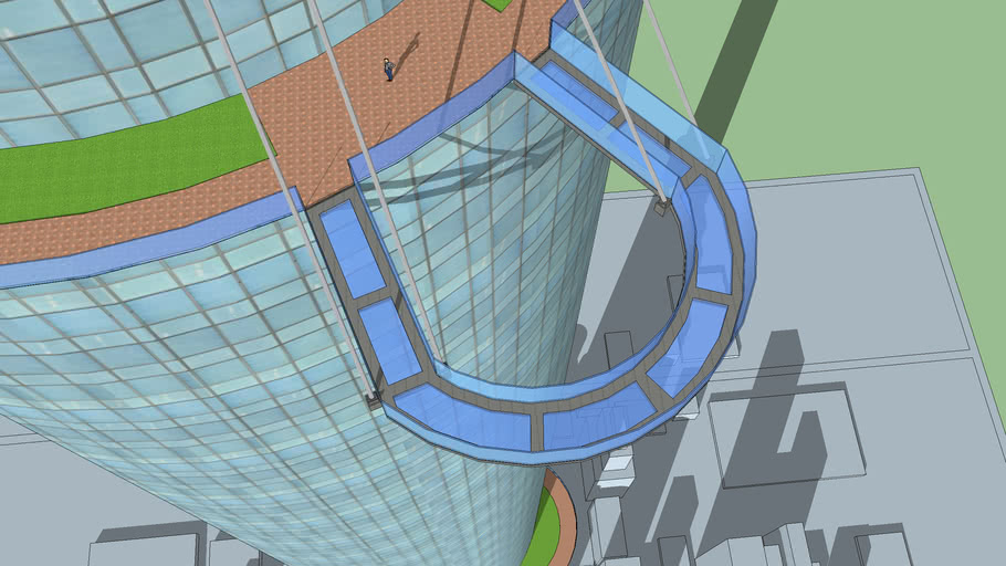 Sky bridge on a 2-mile-high-skyscraper | 3D Warehouse