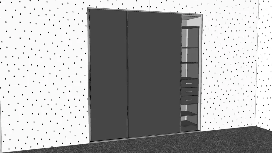 Sliding Door Wardrobe | 3D Warehouse