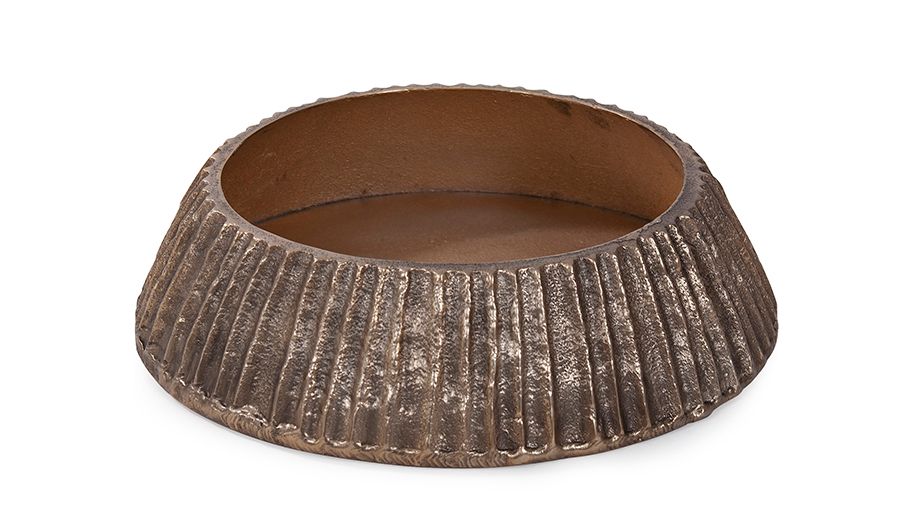 Howard Elliott Organic Grooved Round Aluminum Bowl | 3D Warehouse