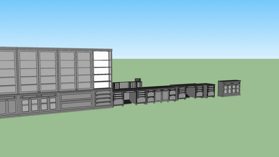 Classy Library Shelves and Desks | 3D Warehouse