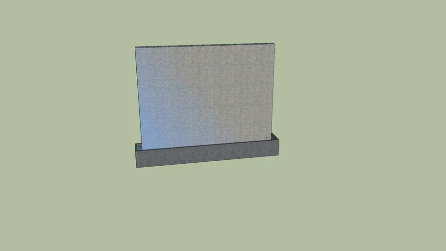 GRANITE WALL FOUNTAIN PREFABRICATED WITH BASIN | 3D Warehouse