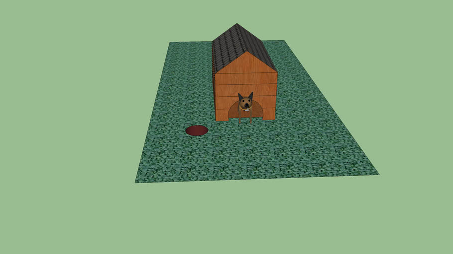 Dog in doghouse | 3D Warehouse