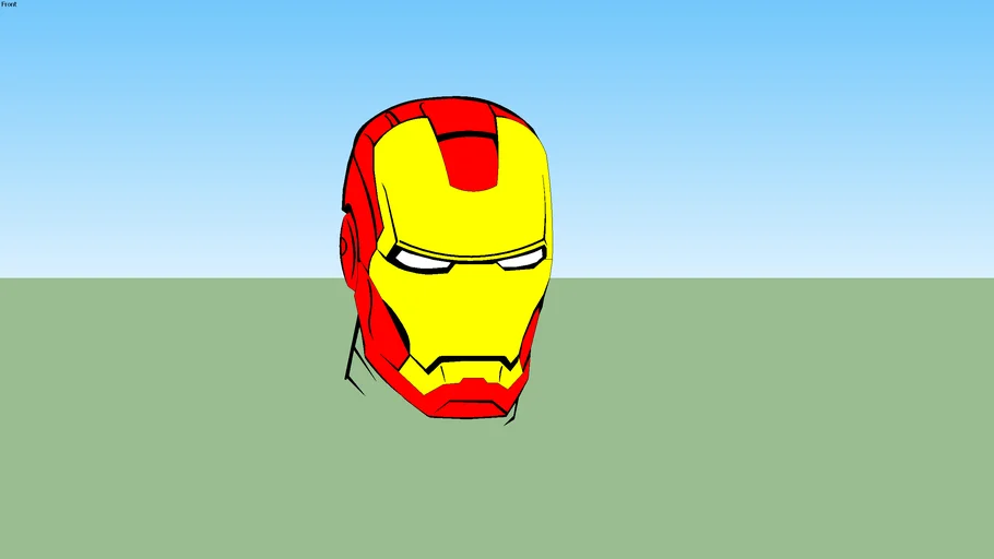 2d рисунок iron man | 3D Warehouse