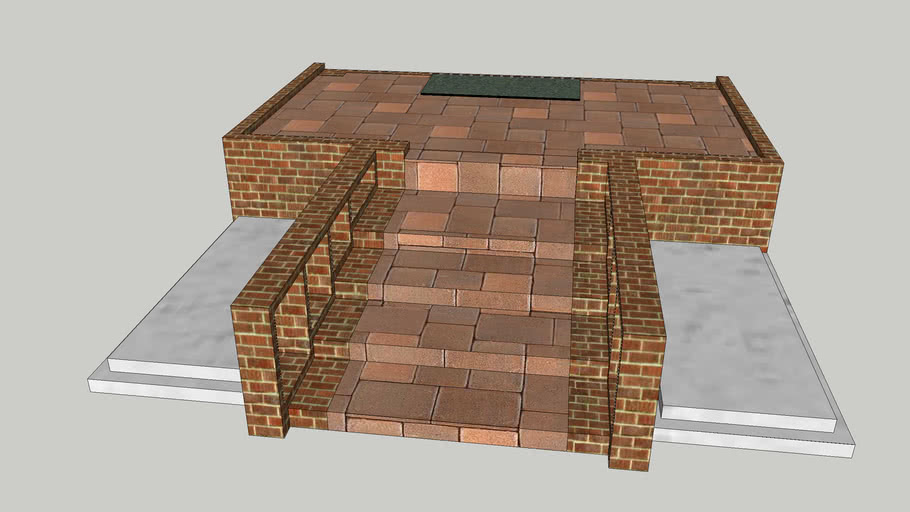 front entry steps | 3D Warehouse