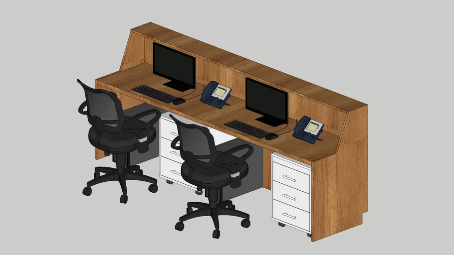 Wooden Welcome Desk | 3D Warehouse