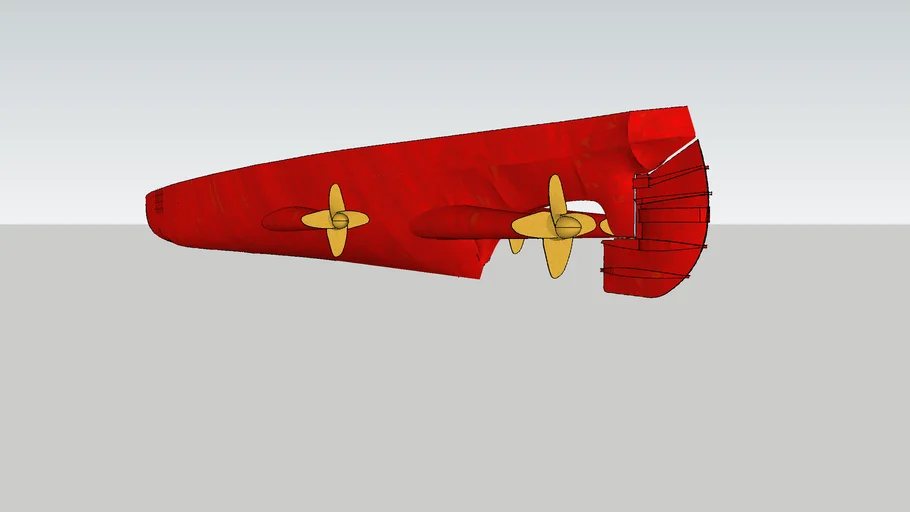 LUSITANIA DECK-BY-DECK LOWER HOLD AND ENGINE DECK - (OUTER HULL) | 3D ...