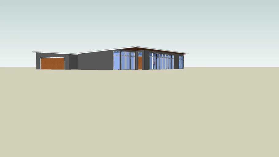 Mono Pitch Roof House | 3D Warehouse