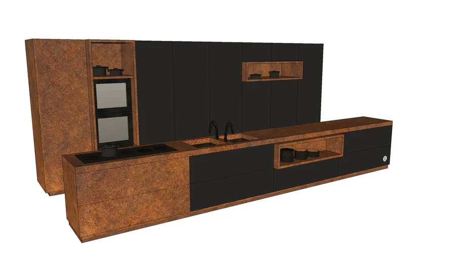 CORTEN STEEL KITCHEN | 3D Warehouse