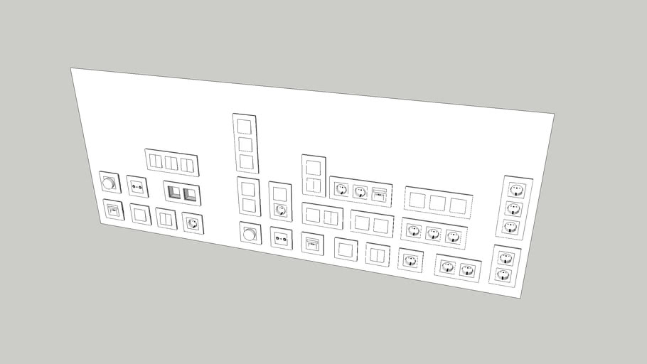 Panasonic Electrical Switch WKTC0009-2WH | 3D Warehouse