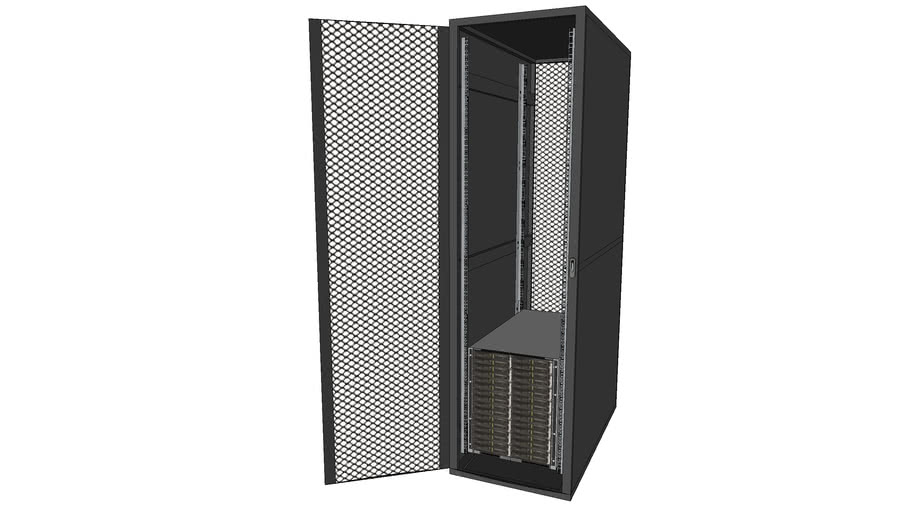 Huawei Cabinet with E9000 Server Hosting Platform | 3D Warehouse