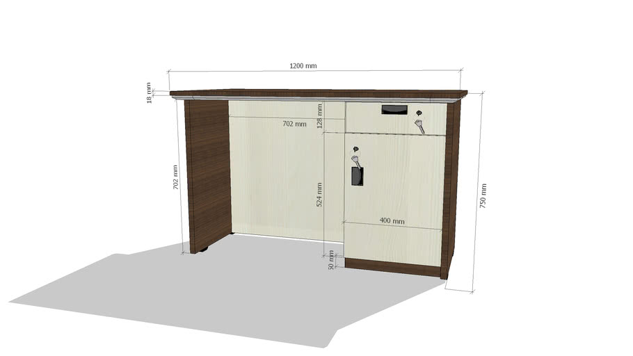 CABIN TABLE 2 1200X500 | 3D Warehouse