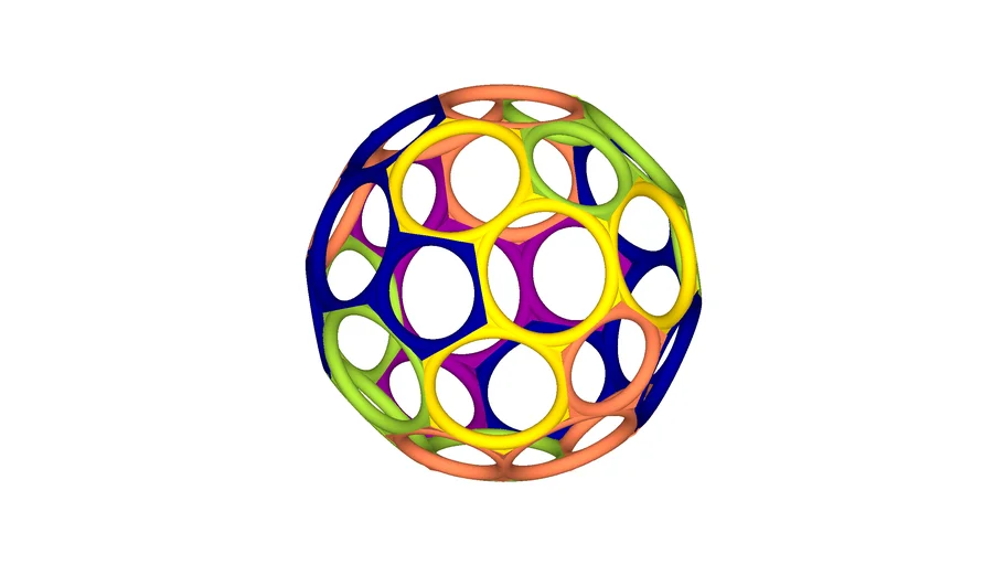 Colorful Geodesic Play Ball | 3D Warehouse