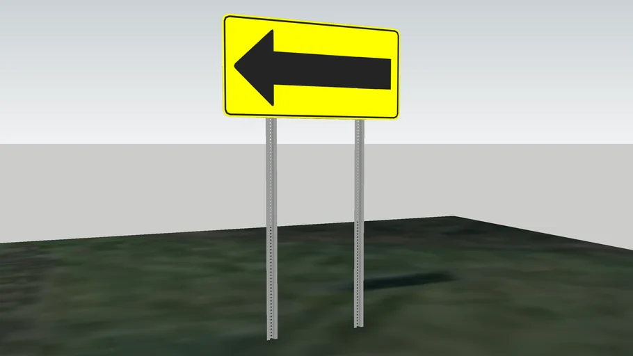 Left Turn Sign | 3D Warehouse