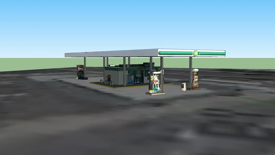 Belvidere and Grace BP Gas Station | 3D Warehouse