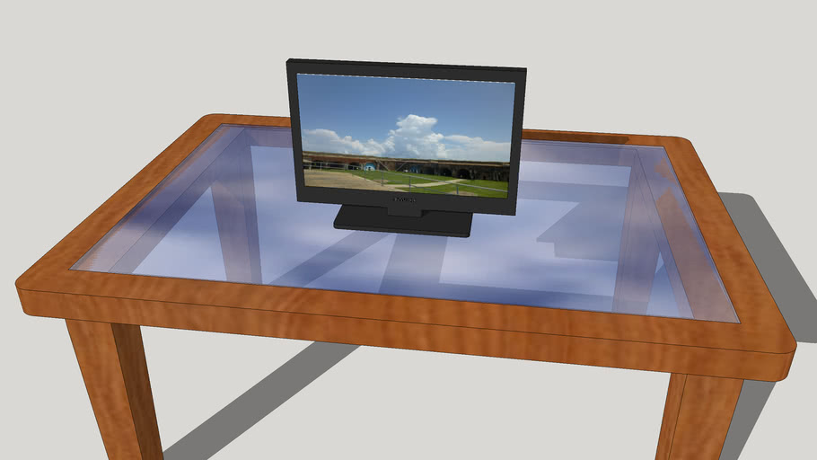 Computer on Table | 3D Warehouse