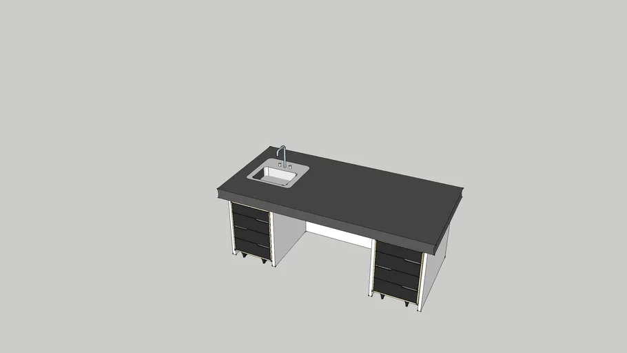 Basic Modern Teacher Desk/pod | 3D Warehouse