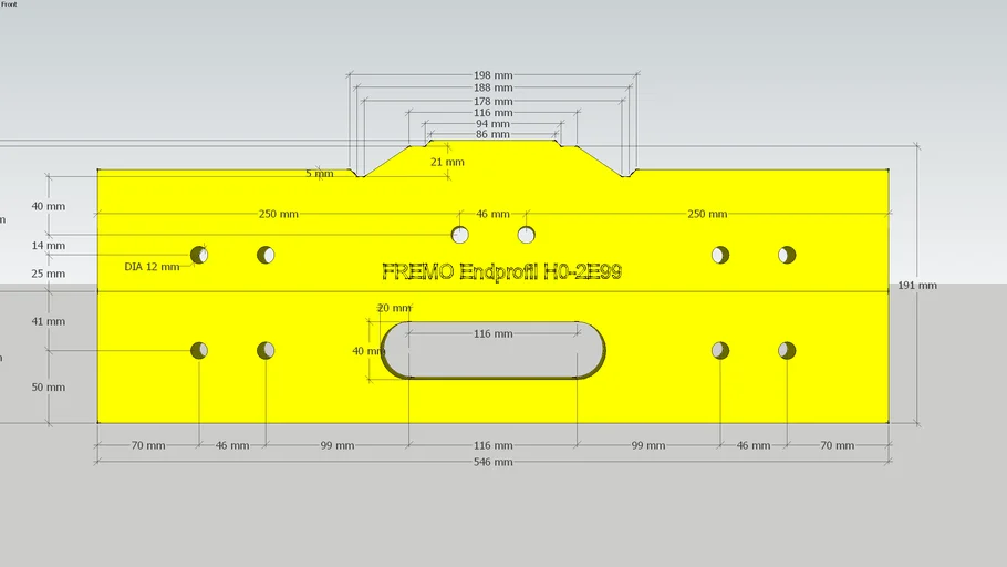 FREMO Endprofil H0-2E99 | 3D Warehouse