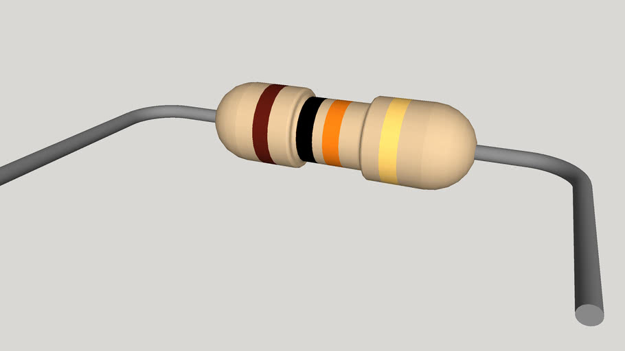 10 Kilo Ohms resistance from Arduino Starter Kit U | 3D Warehouse