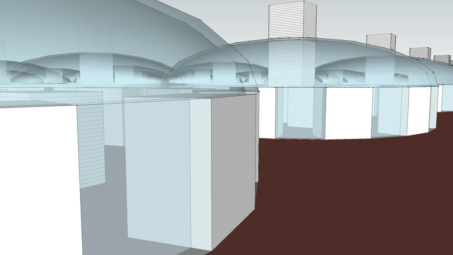 Mars Infrastructure - x49 Duel-Layer Environmental Dome Hubs 20210702 ...