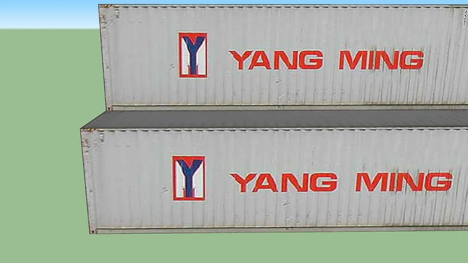 3 Stacked Yang Ming Containers ''40'' | 3D Warehouse