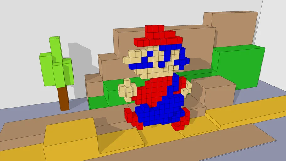 Mario Retro-Bit Scene | 3D Warehouse