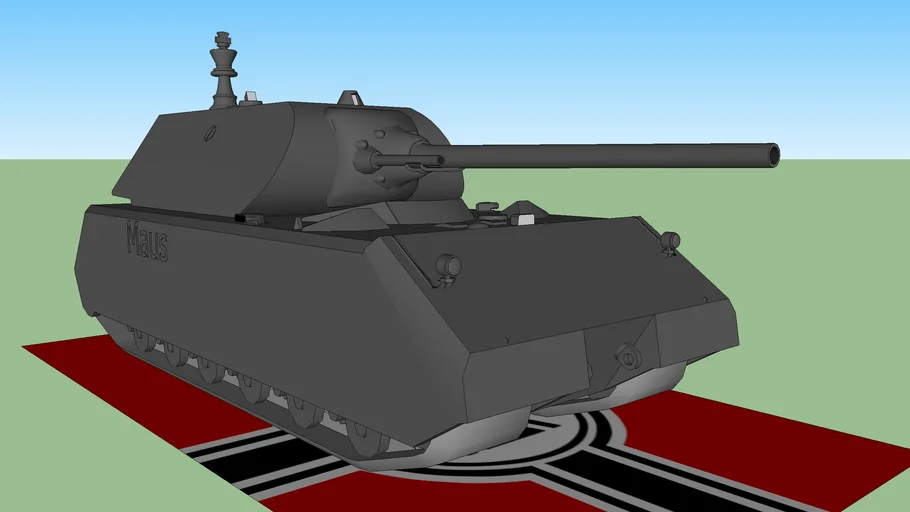 Maus Super Heavy King Tank Chess Piece | 3D Warehouse
