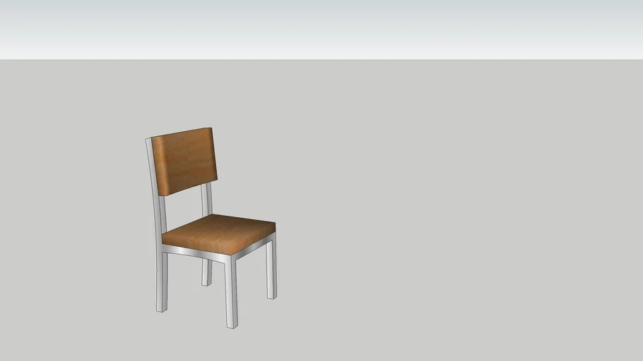 Metal + Wood Chair | 3D Warehouse