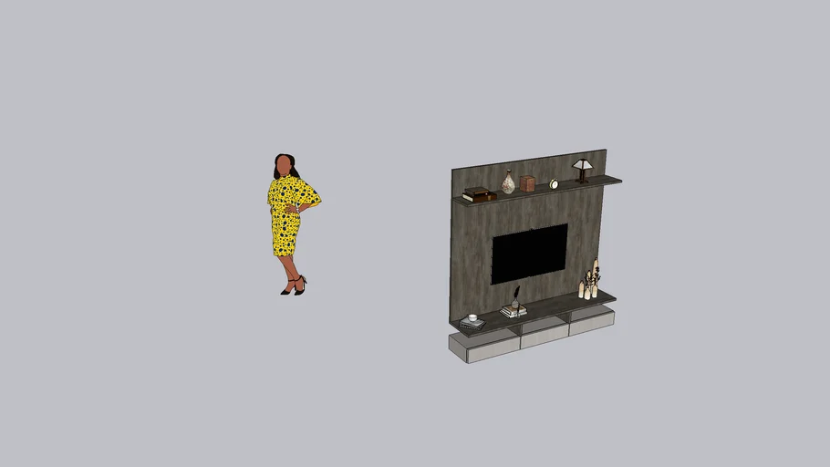 TV Unit Design | 3D Warehouse