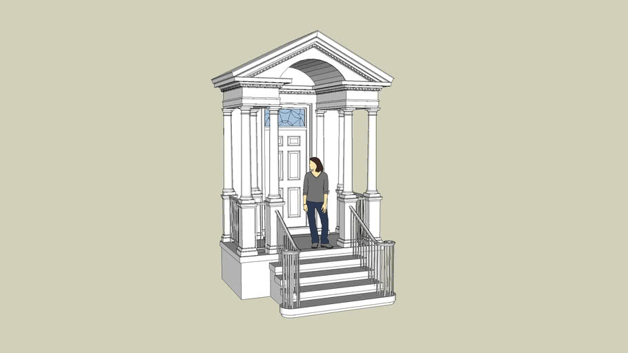 Detailed Classical Entrance Portico | 3D Warehouse