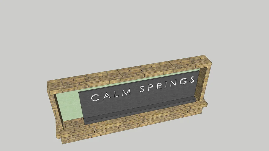 neighborhood entry signs | 3D Warehouse