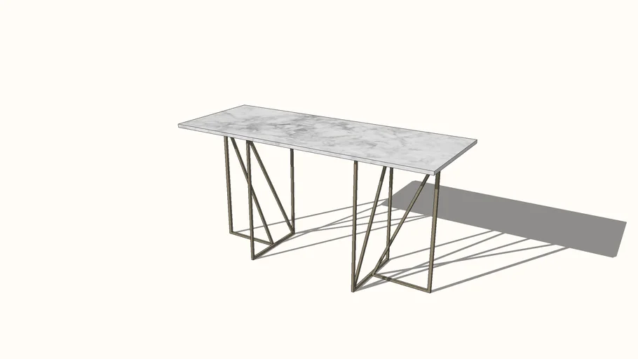 West Elm Marble + Brass Geo Desk | 3D Warehouse