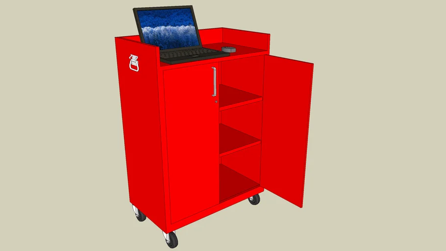 garage computer,rolling cabinet | 3D Warehouse