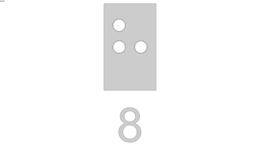 Braille number 8 | 3D Warehouse