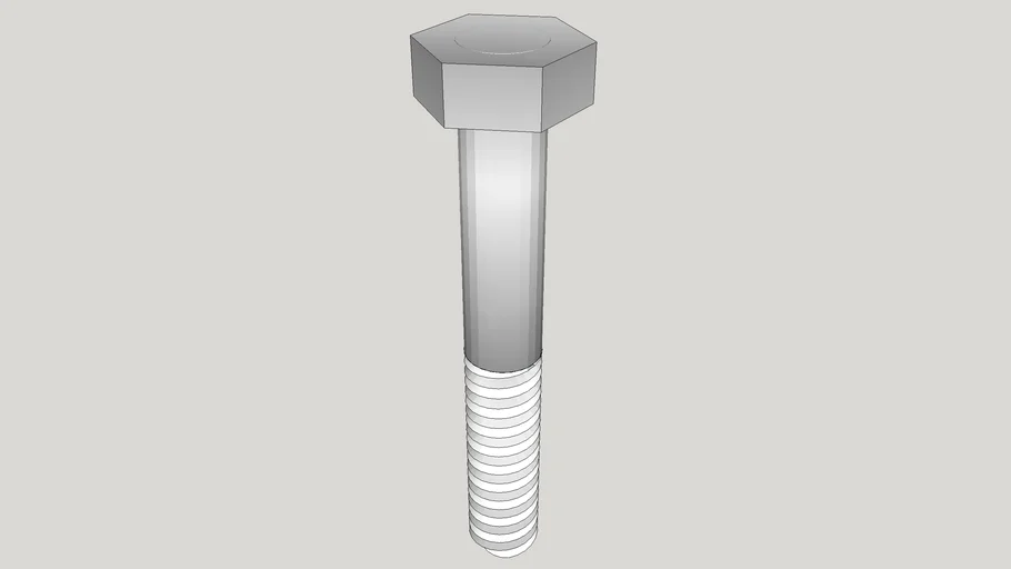 3/8' Bolt 3 1/2' Long Without Nut | 3D Warehouse
