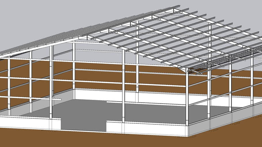 Gudang 22m x 24m | 3D Warehouse