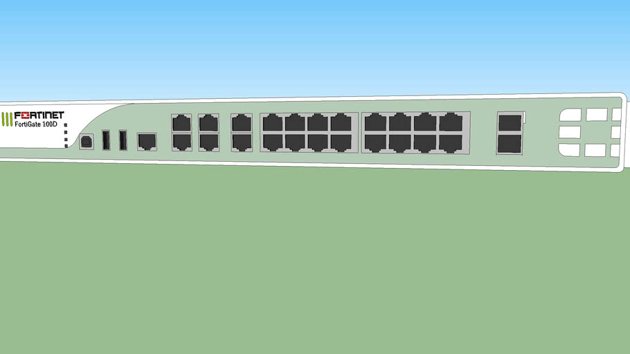 Fortinet FortiGate firewall appliance (model 100D) | 3D Warehouse