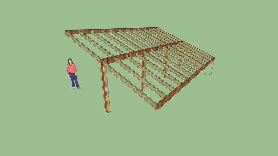 Lean_to_house_framing | 3D Warehouse