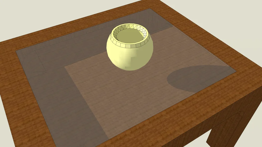 Table and Pot | 3D Warehouse