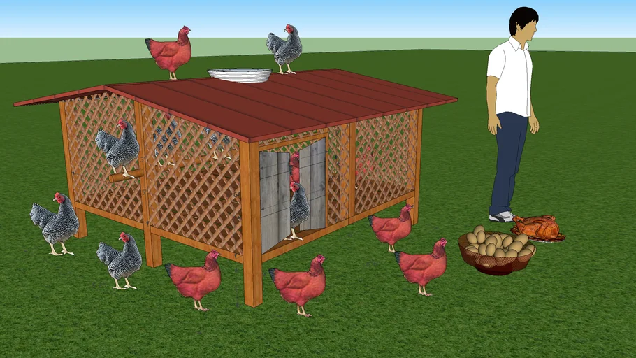 Poultry Cage Shed for Hen | 3D Warehouse