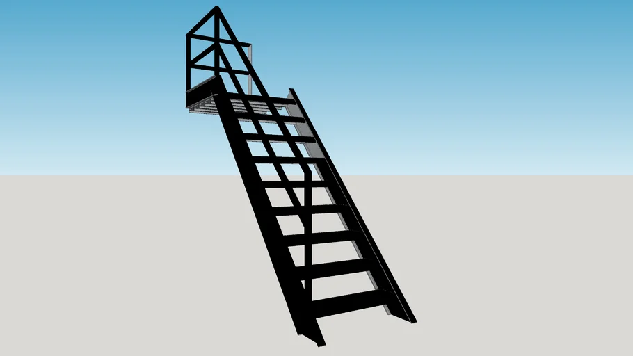 steel stairs | 3D Warehouse