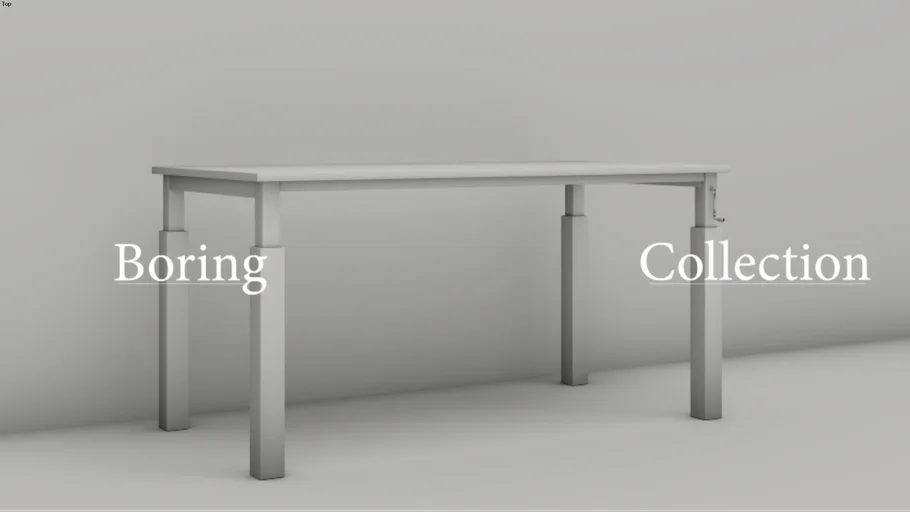BORING Crank Height adjustable office desk | 3D Warehouse