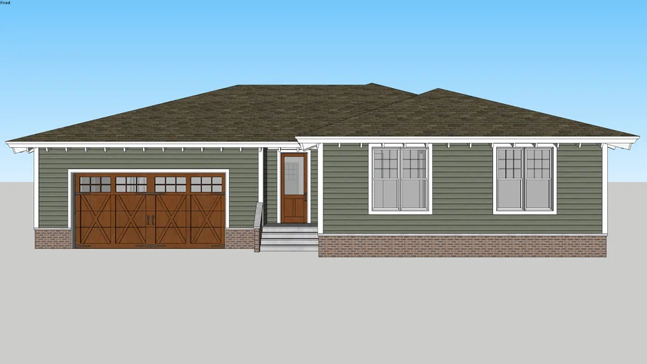 Craftsman Revival ranch house | 3D Warehouse